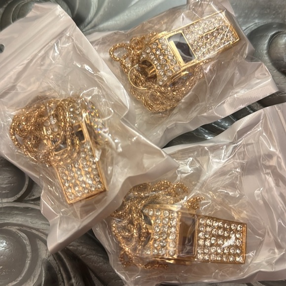 Accessories | Gold Whistle Rhinestone Bling Coach Lifeguard Referee Set ...